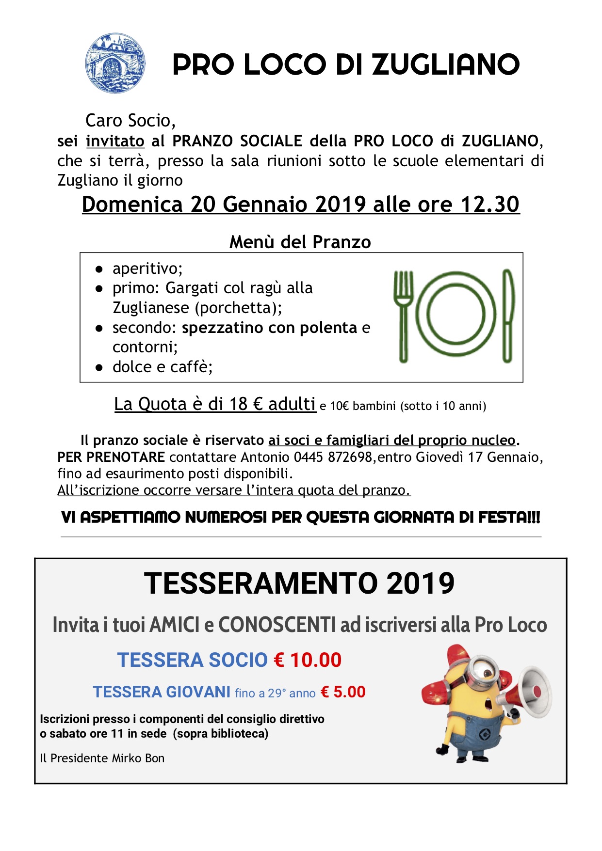 Pranzo Soci Pro Loco - Pro Loco Zugliano